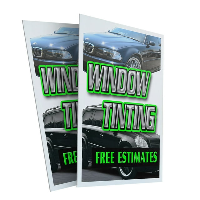 Window Tinting Free Estimates (2-PACK) 24" x 36" Plastic Signs | Sign ...