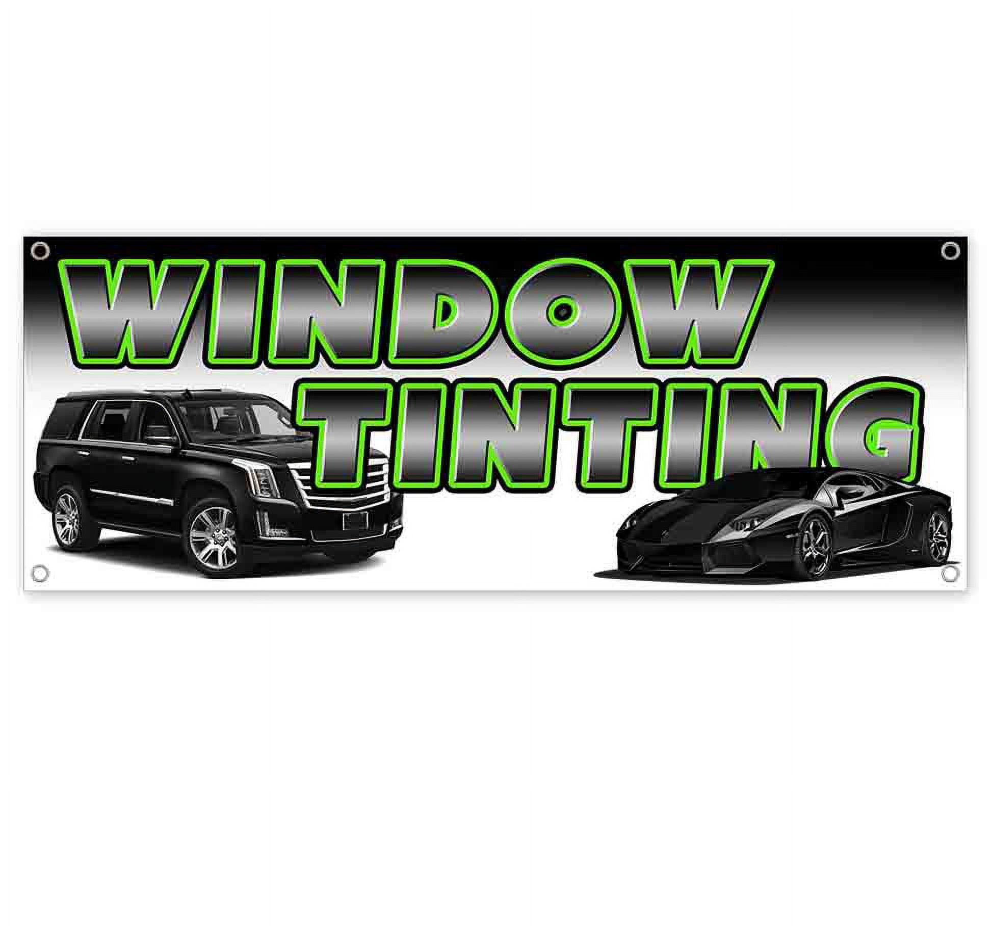 Window Tinting Lambo 13 oz Vinyl Banner With Metal Grommets - Walmart.com