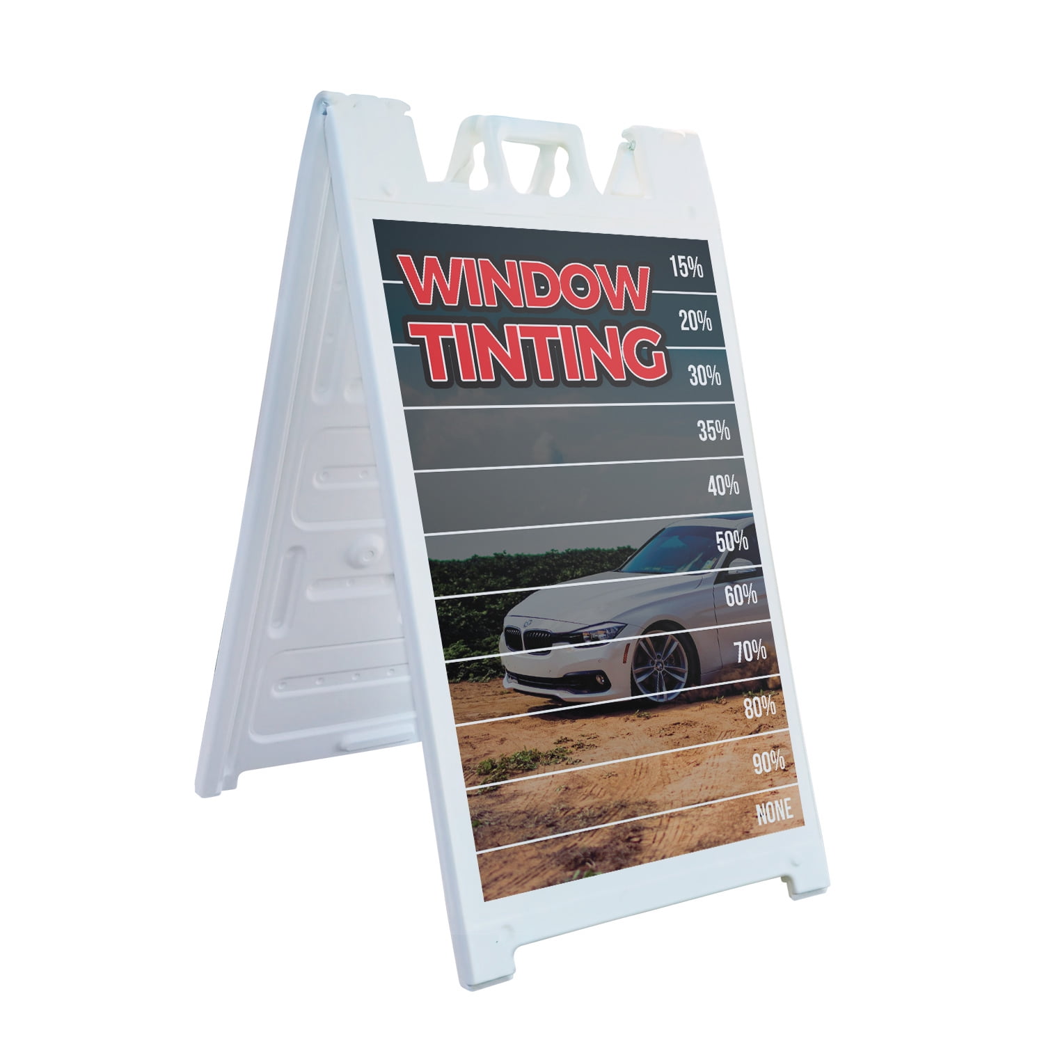 Window Tinting Percentage 24" x 36" Double Sided A-Frame Sidewalk Sign ...