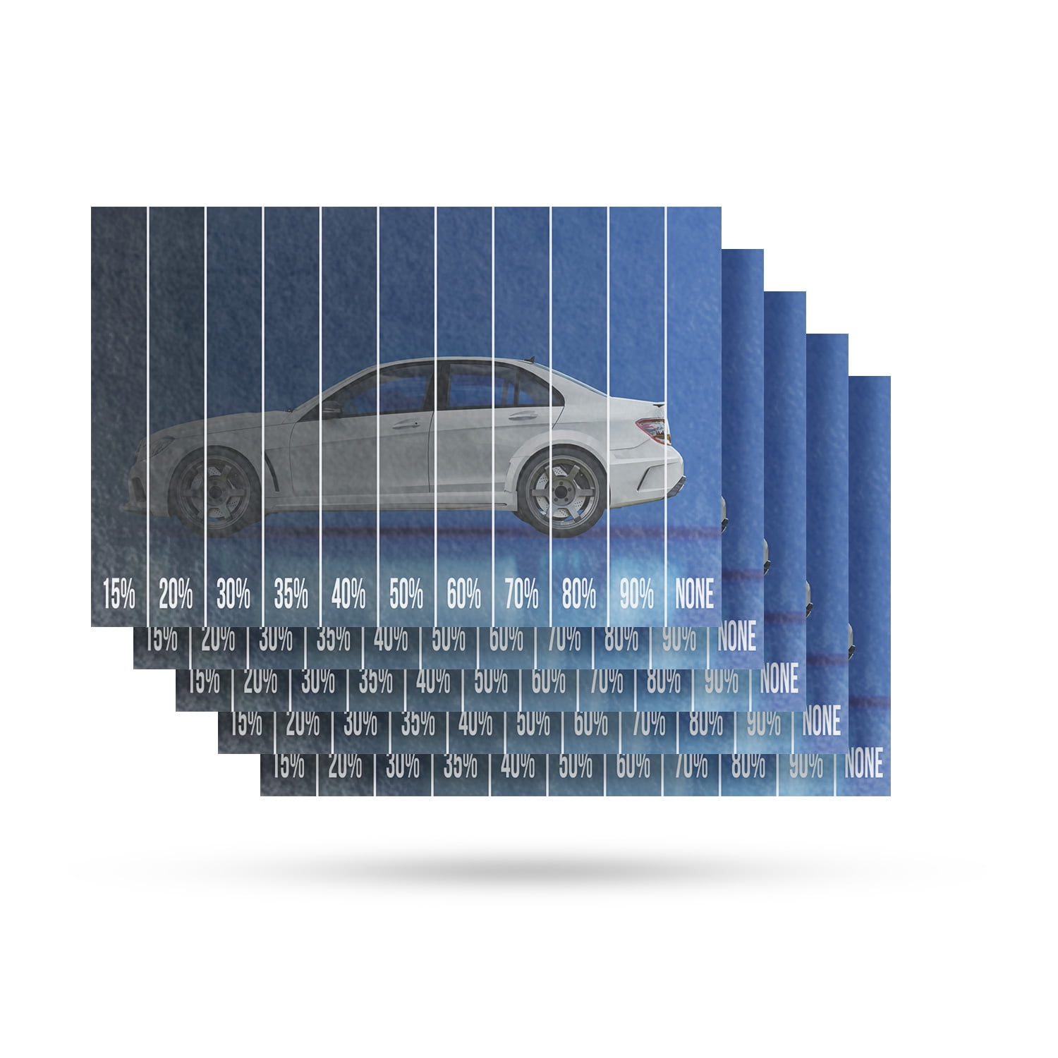 Window Tinting Percentage Vinyl Decal 5 Pack of 18 Inch x 24 Inch ...
