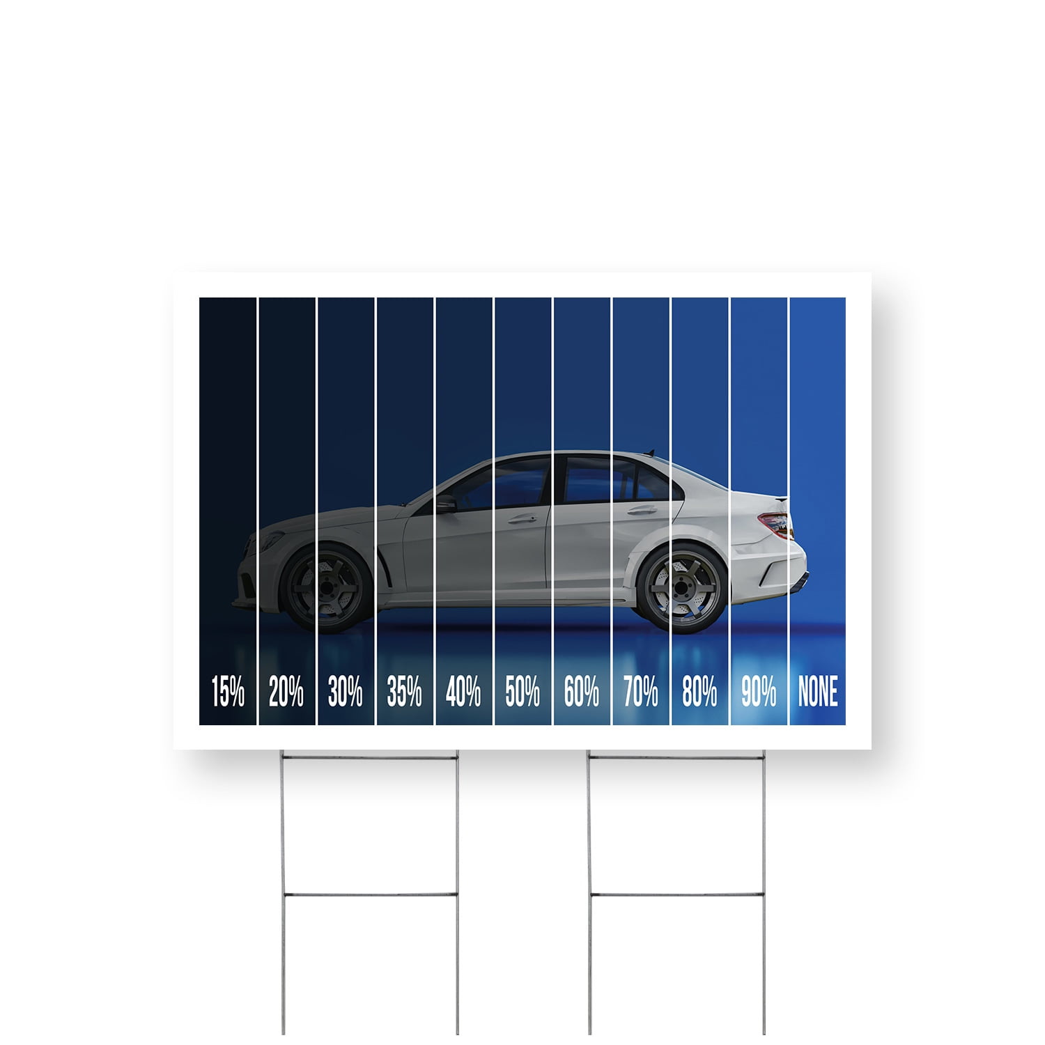 Window Tinting Percentage Yard Sign 24 Inch x 36 Inch Double Sided ...