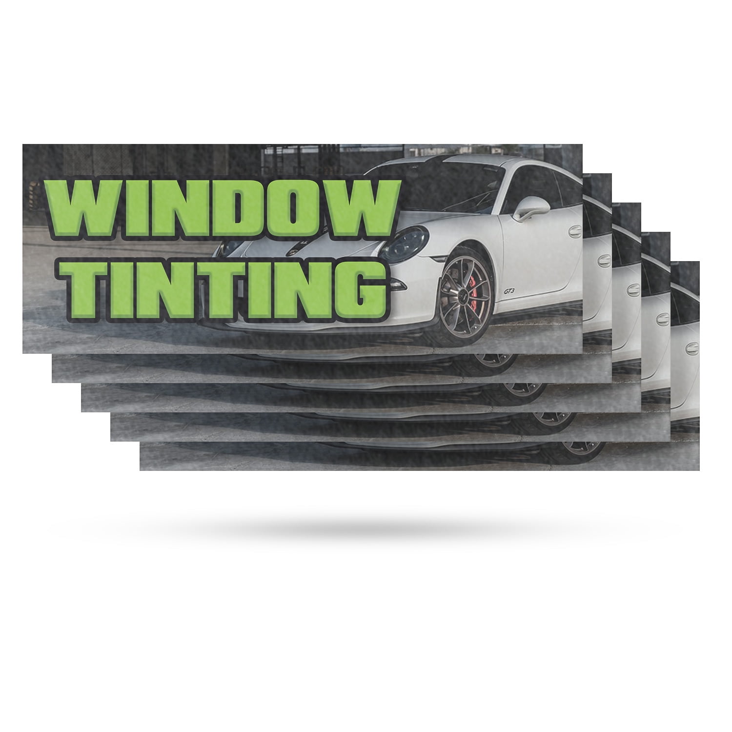 Window Tinting Vinyl Decal 5 Pack of 12 Inch x 5 Inch Weatherproof ...