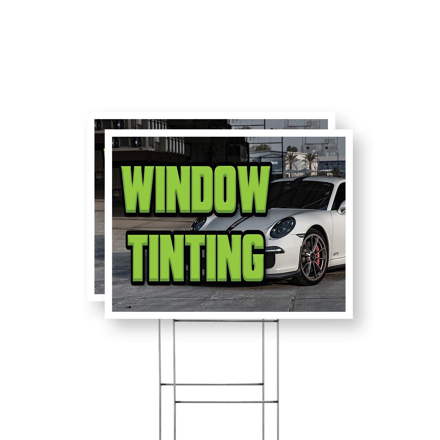 Window Tinting Yard Sign 2 Pack of 18 Inch x 24 Inch Single Sided ...