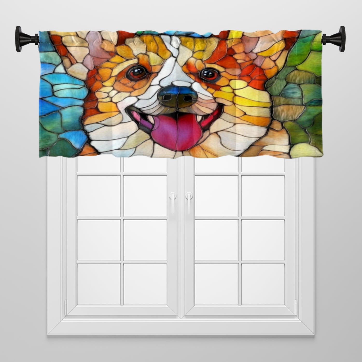 Window Treatment Tiers Solid Short Curtain for Small Window Bedroom 52 ...