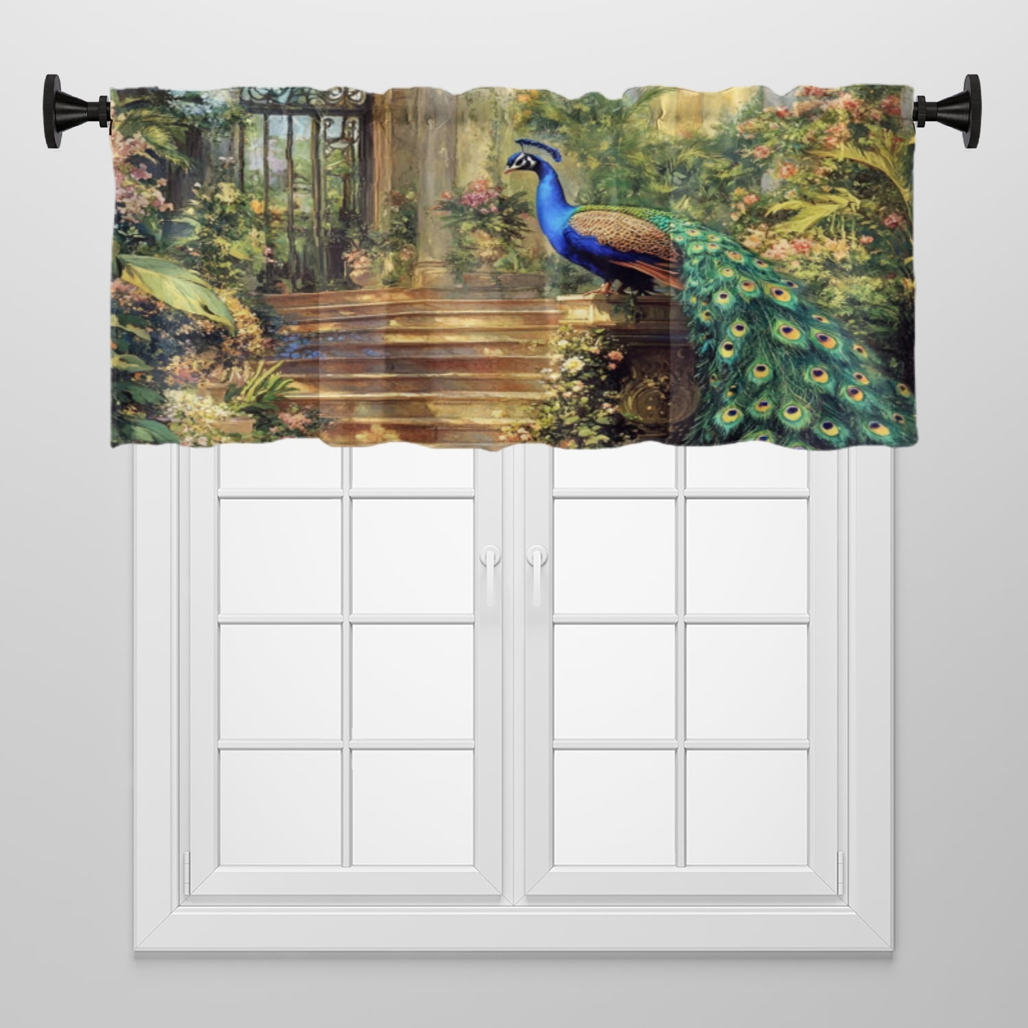 Window Treatment Tiers Solid Short Curtain for Small Window Bedroom 52 ...