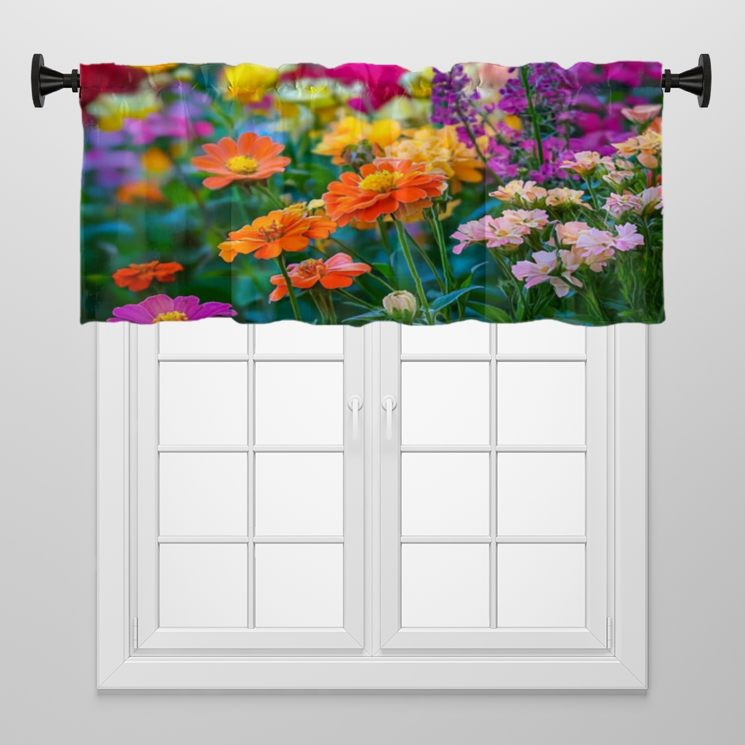 Window Treatment Tiers Solid Short Curtain for Small Window Bedroom 52 ...