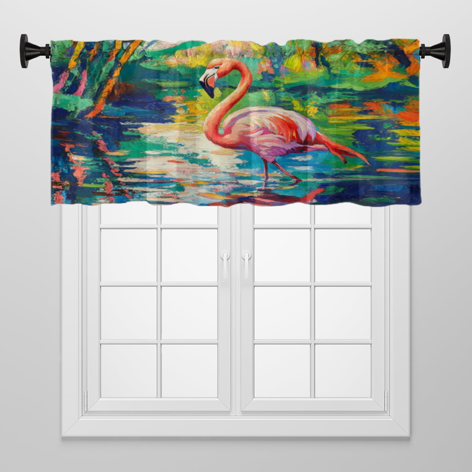 Window Treatment Tiers Solid Short Curtain for Small Window Bedroom 52 ...