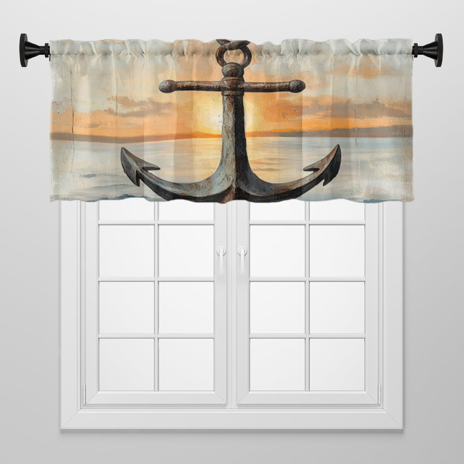 Window Treatment Tiers Solid Short Curtain for Small Window Bedroom 52 ...