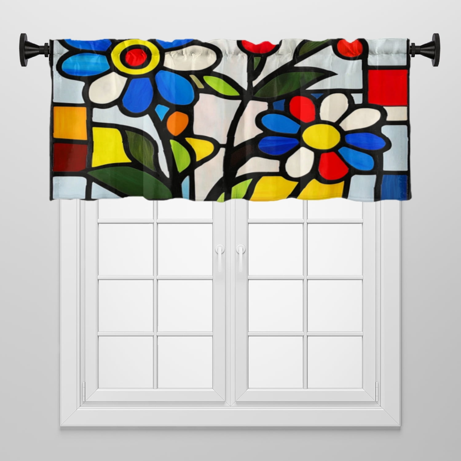 Window Treatment Tiers Solid Short Curtain for Small Window Bedroom 52 ...