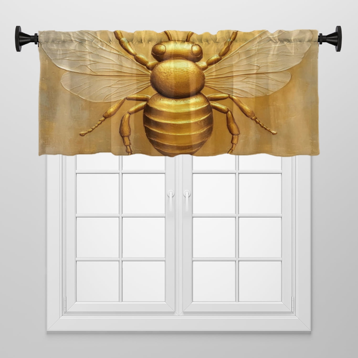 Window Treatment Tiers Solid Short Curtain for Small Window Bedroom 52 ...