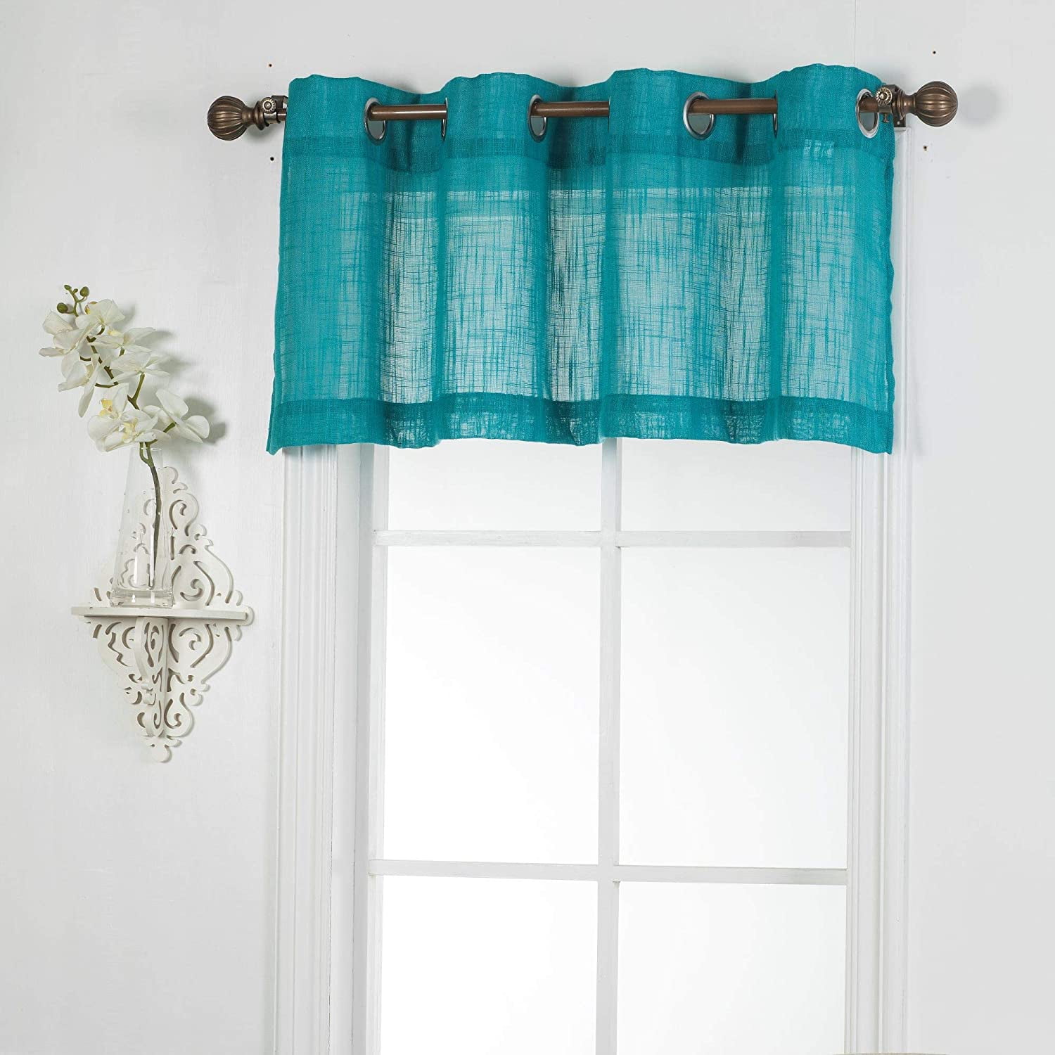 Window Treatment Valance - Grommet Top Light Filtering Privacy Semi ...