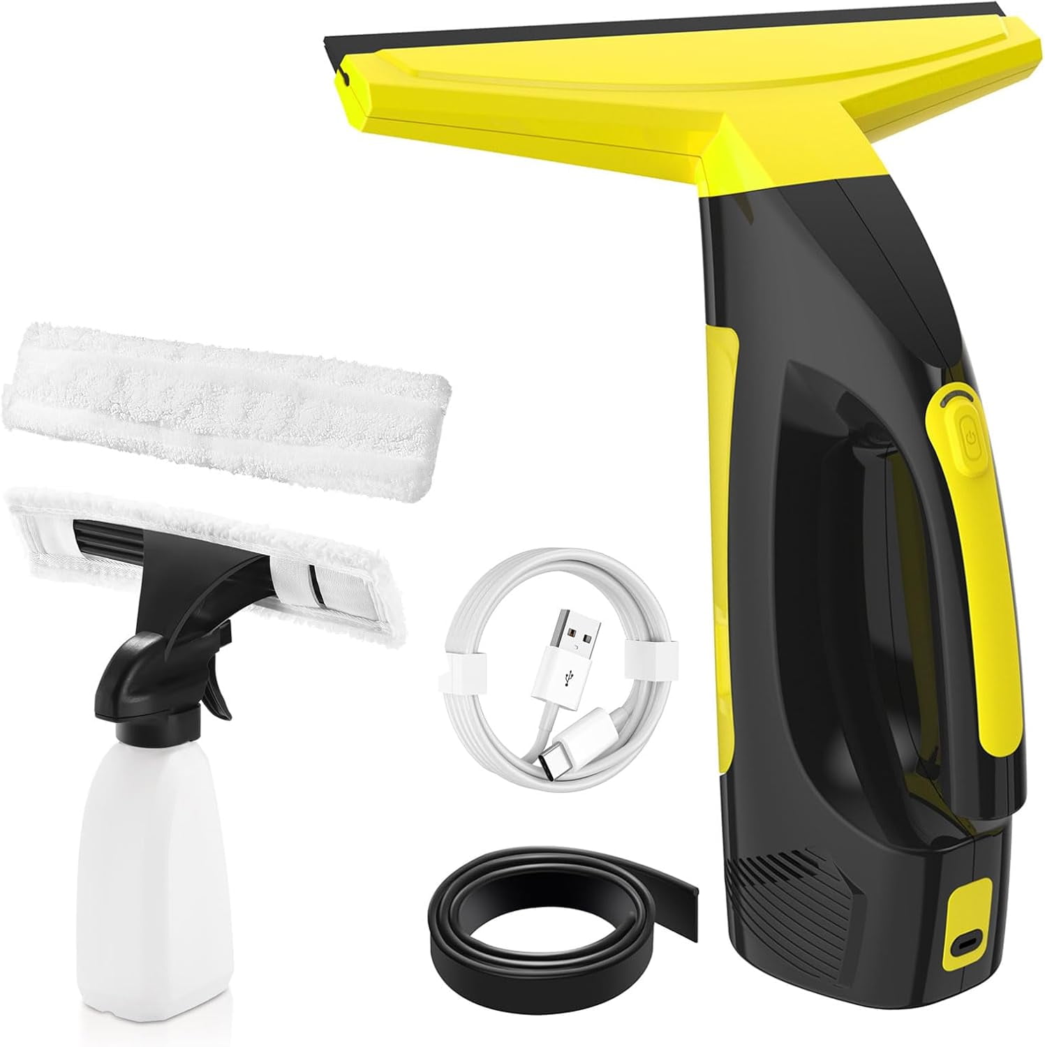 Window Vacuum Squeegee Cordless, Window Vac with Detachable Water Tank ...