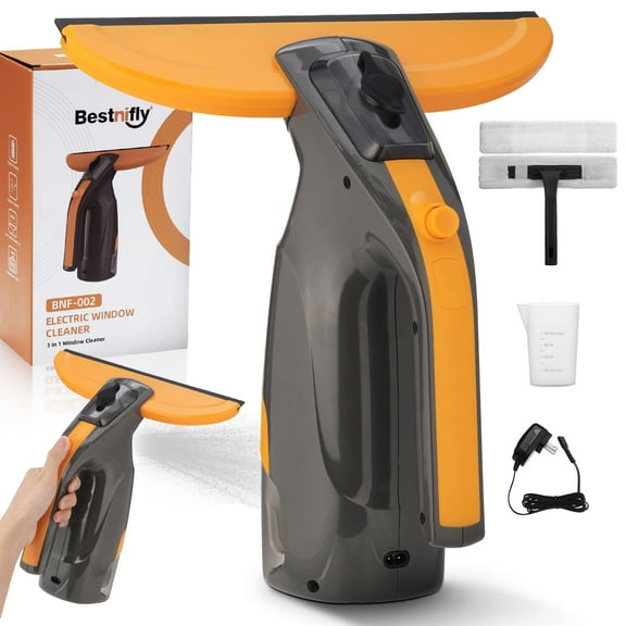 Cordless Window Vacuum Squeegee with Detachable Water Tank, 2000Pa ...