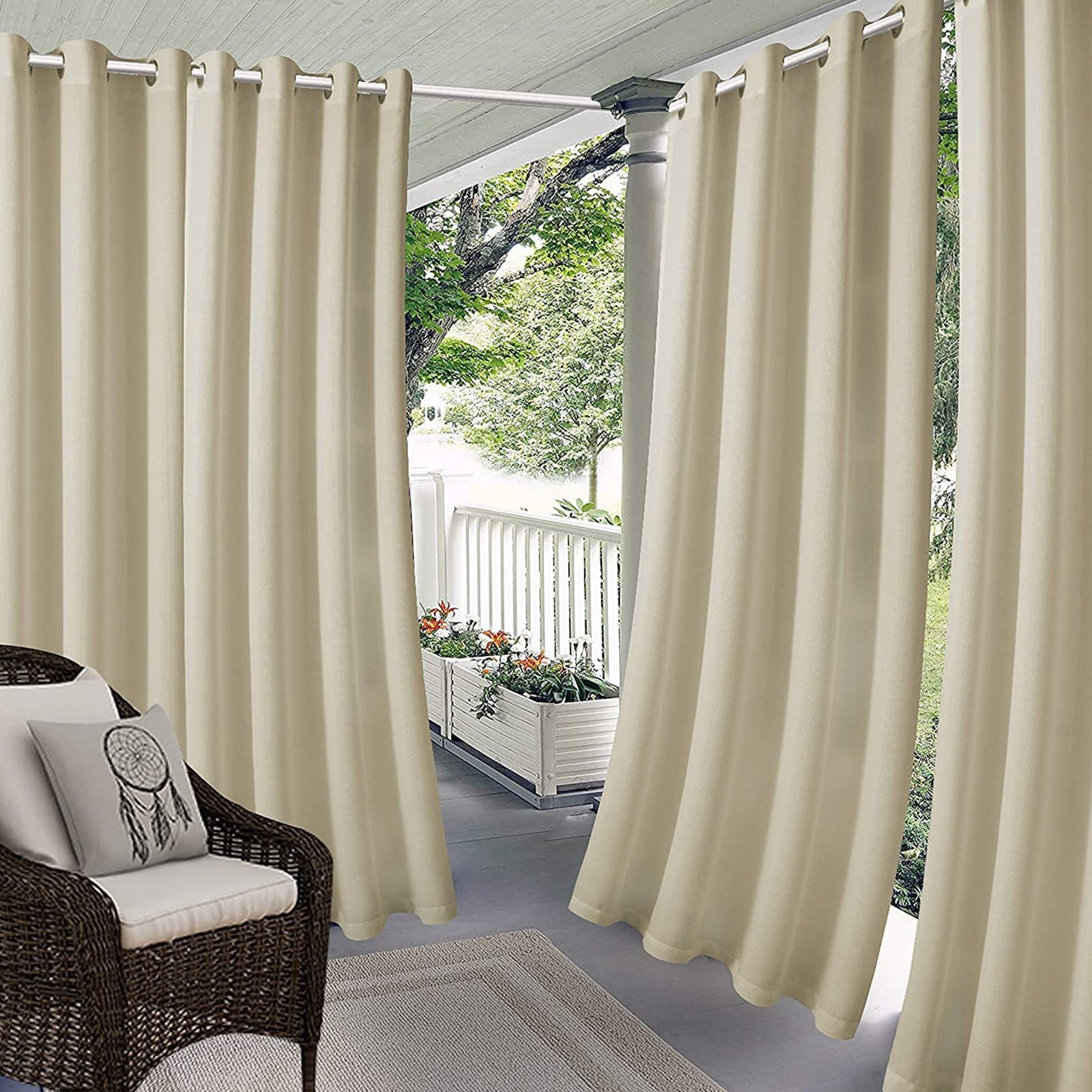 Window Valance For Bedroom,Waterproof Outdoor Pavilion Terrace Curtain ...