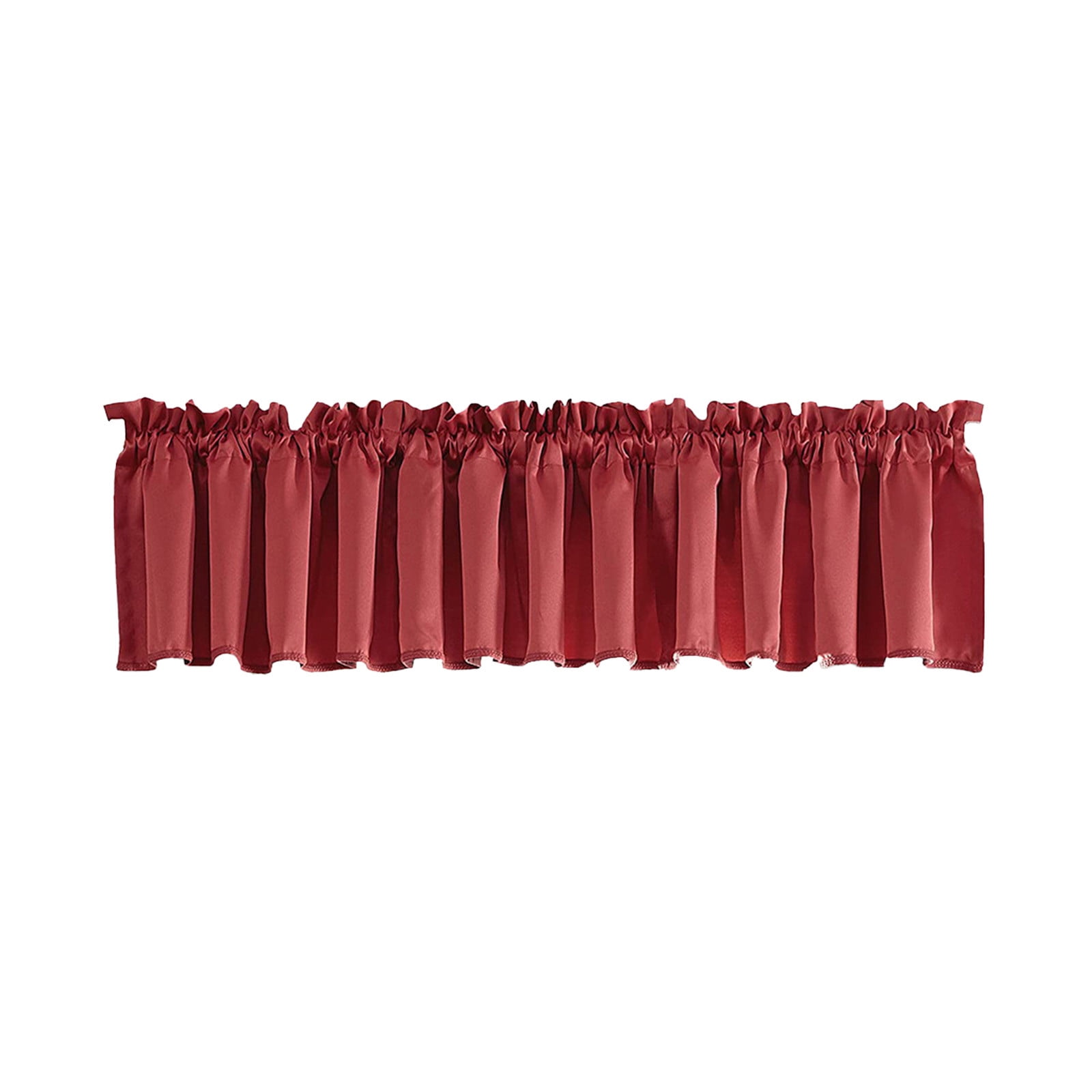 Window Valance Kitchen Living Room Curtain Rod Pocket Valance Solid ...
