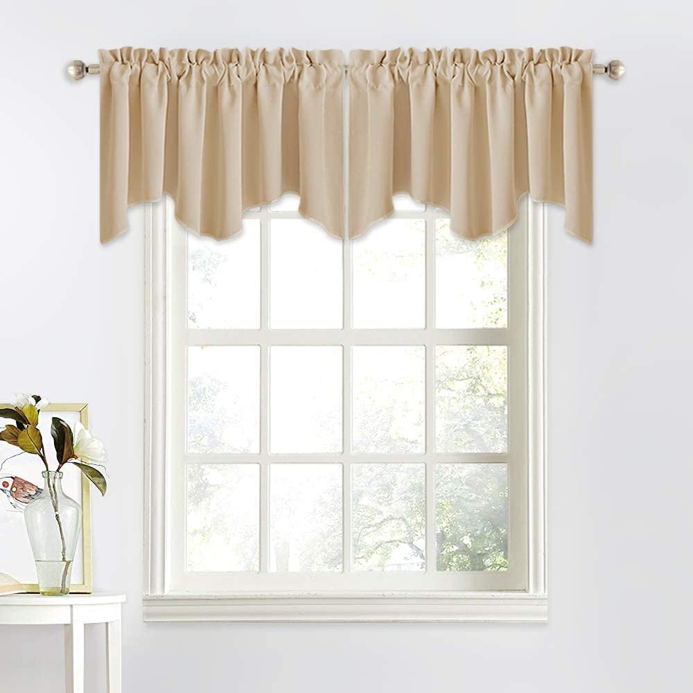 Window Valances for Sliding Door - Blackout 52 inches by 18 inches Rod ...