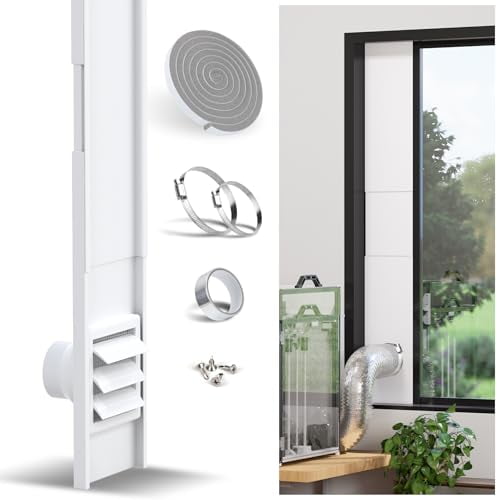 Window Vent Kit for 3" and 4" Diameter Hose, Include Vent Cover with ...