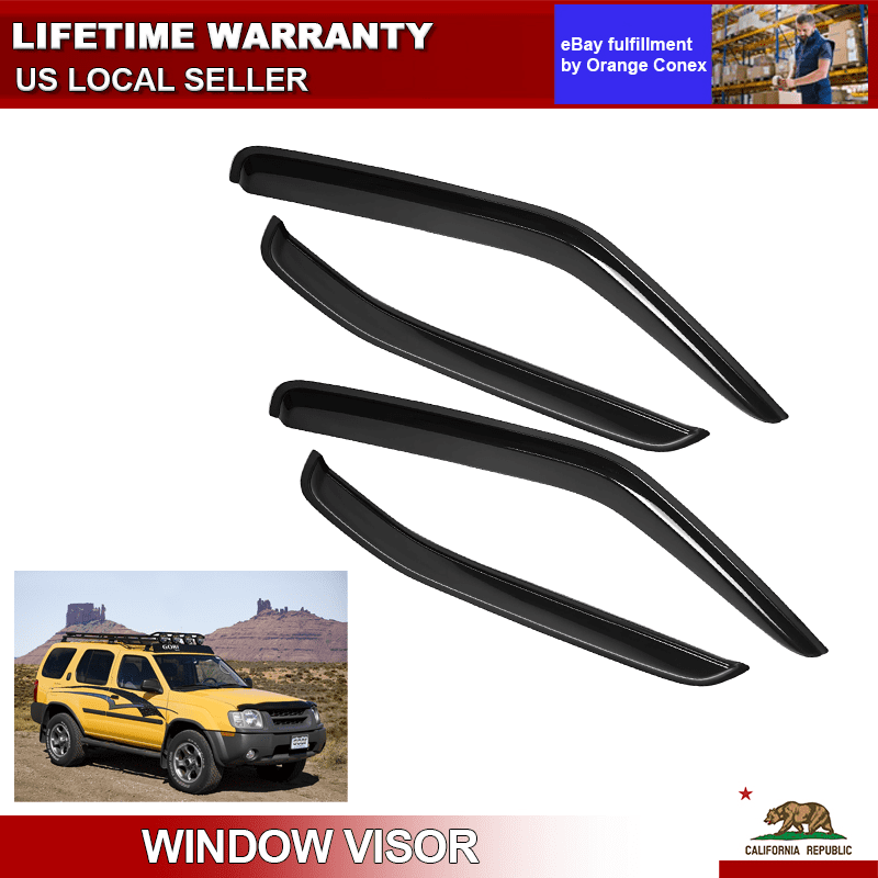 Window Vent Visor For 2000-2004 Nissan Xterra Side Sun Rain Deflector ...
