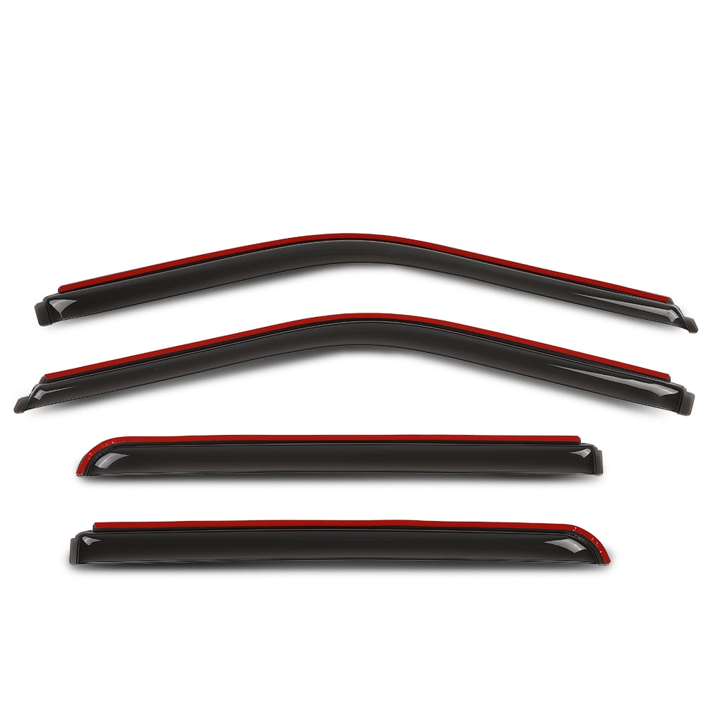 Window Vent Visor In-Channel Rain Guards Glossy Black Fit For 2015-2025 ...