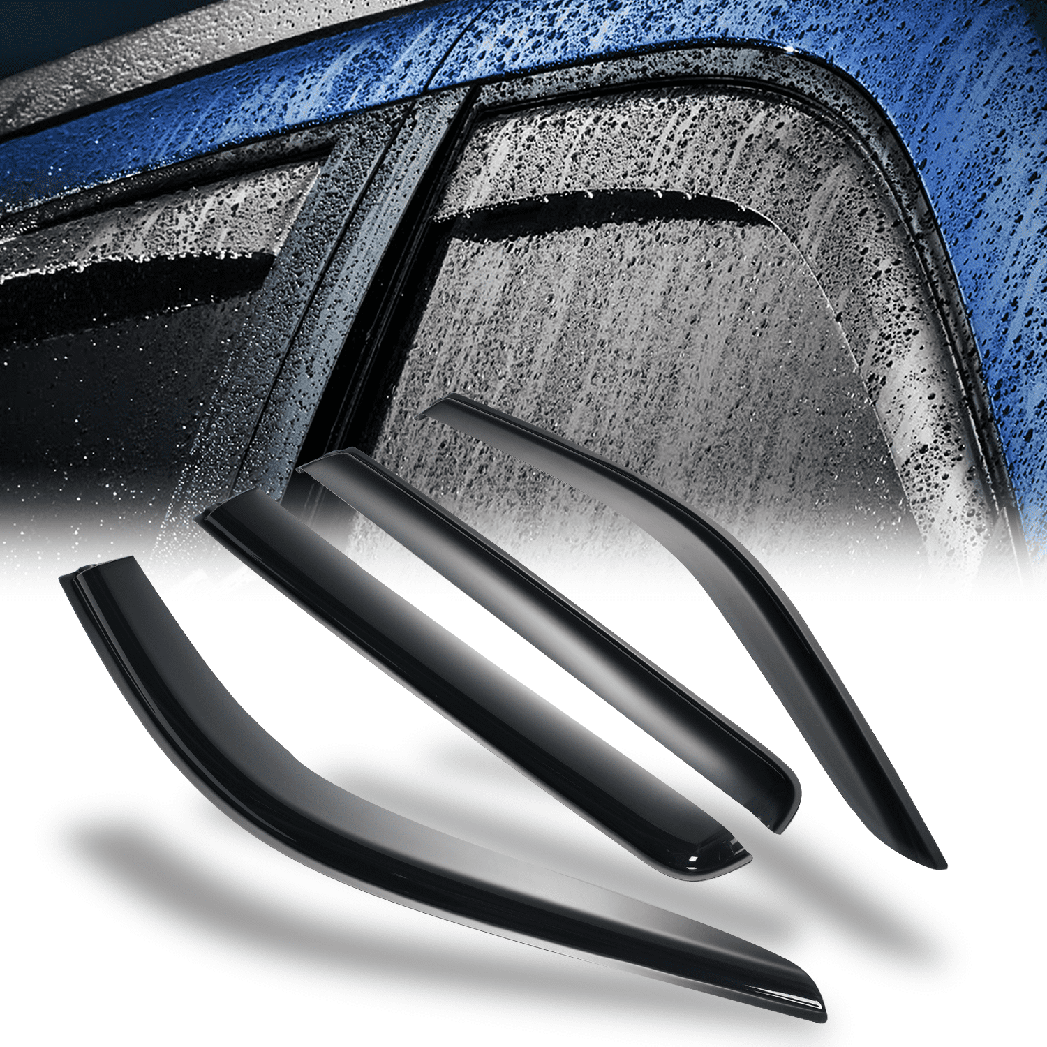 Window Visor Shade Guard Vent Wind Rain Deflector for 19-23 Chevy/GMC ...