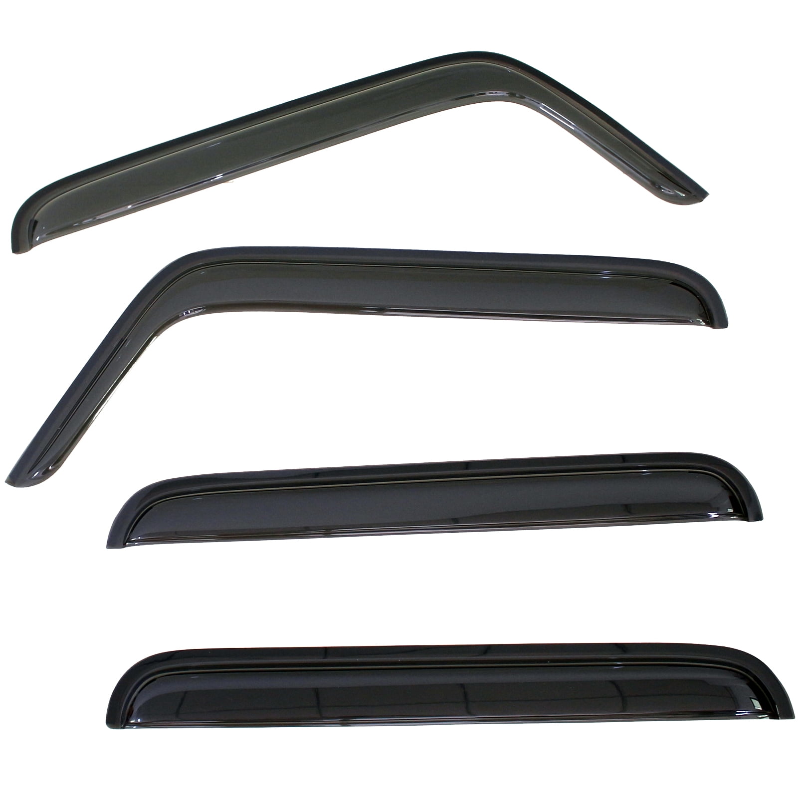 Window Visor Vent Guards Deflectors, Gloss Black Acrylic Adhesive Mount ...
