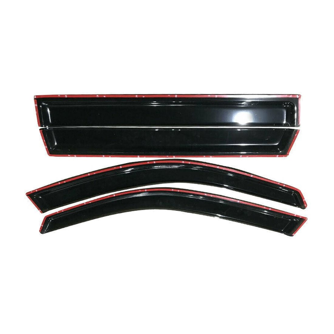 Window Visor Vent Sun Rain Deflector Guard 4-Piece Set - Acrylic Smoke ...