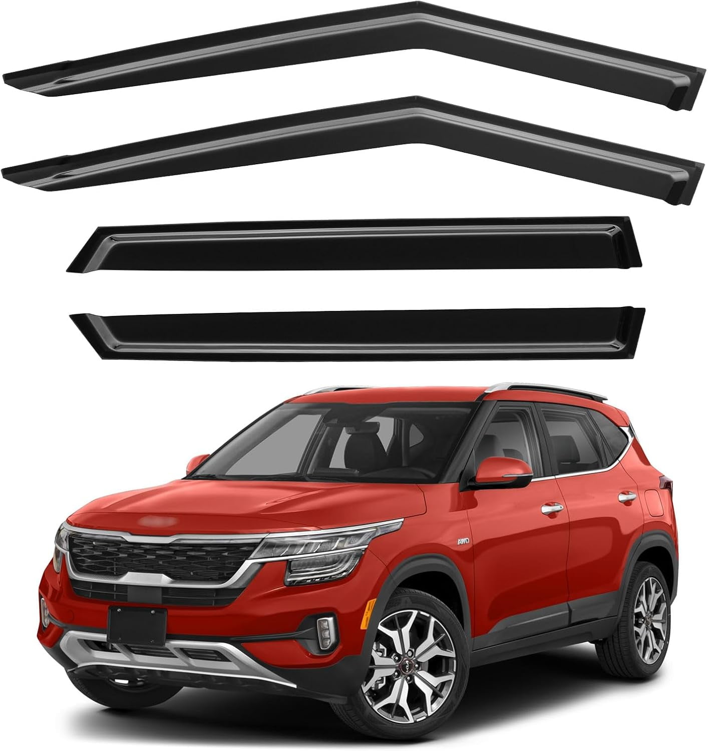 Window Visors Rain Guards for 2021 2022 2023 2024 2025 Kia Seltos, Out ...