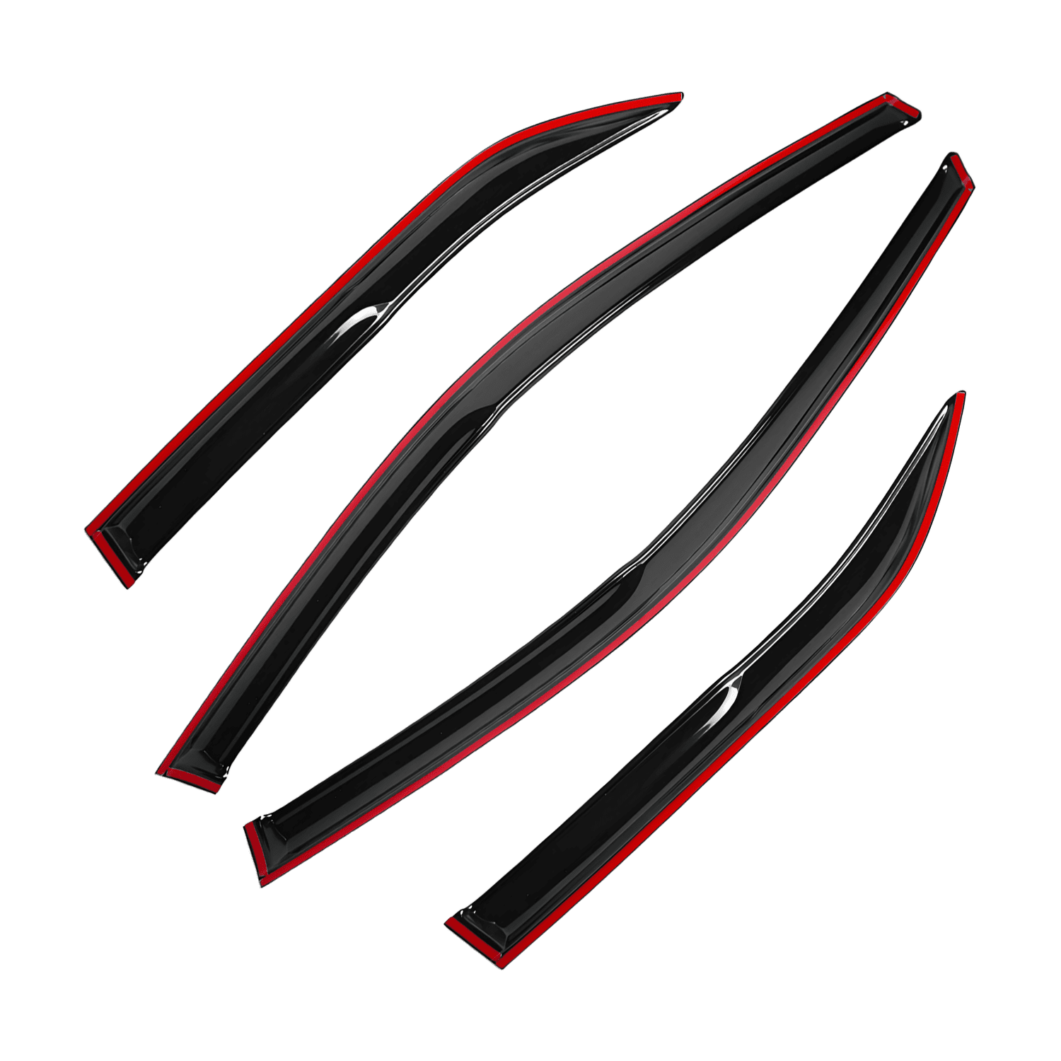 Window Visors Rain Guards For 2012-2017 Toyota Camry JDM 3D Wavy Mugen ...