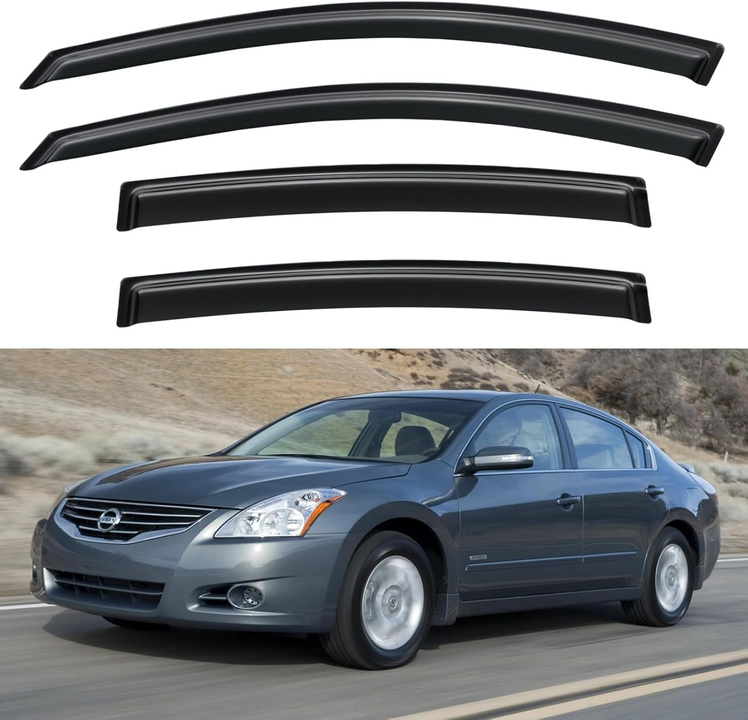 Window Visors Rain Guards Shield for 2007-2012 Nissan Altima, Out ...
