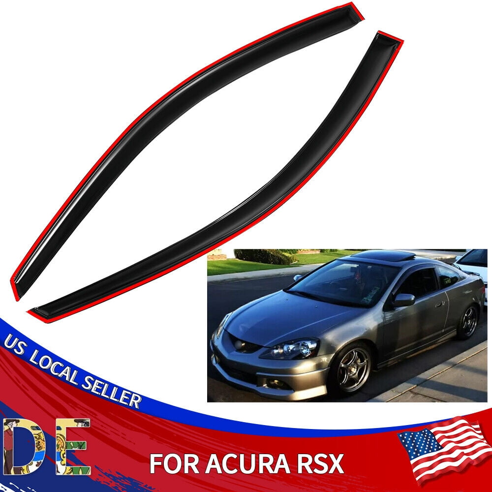 Window Visors Rain Guards for 02 06 Acura RSX 2 Door Coupe DC5 Type S JDM Style