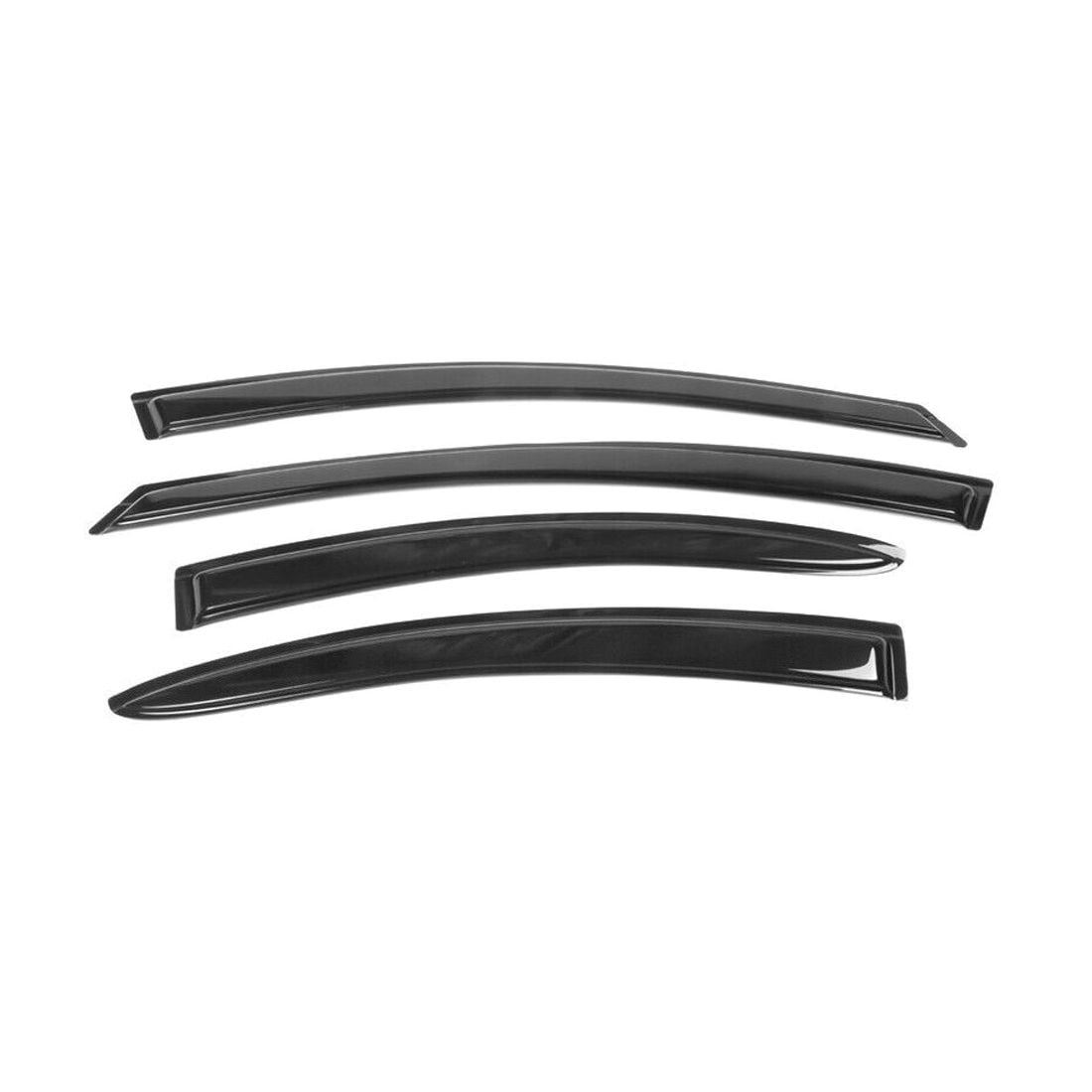 Window Visors Rain Sun Guard Vent 4-Piece Set Acrylic Smoke Tinted Slim ...