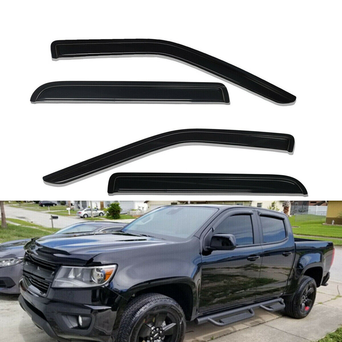 Chevy colorado rain guards store