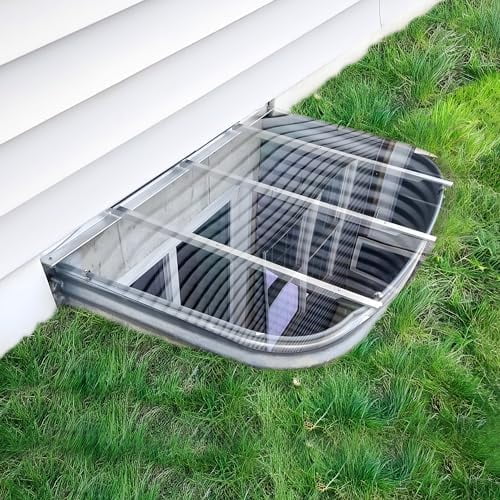 Window Well Cover, Heavy-Duty Polycarbonate ‘Escape’ Egress Window ...