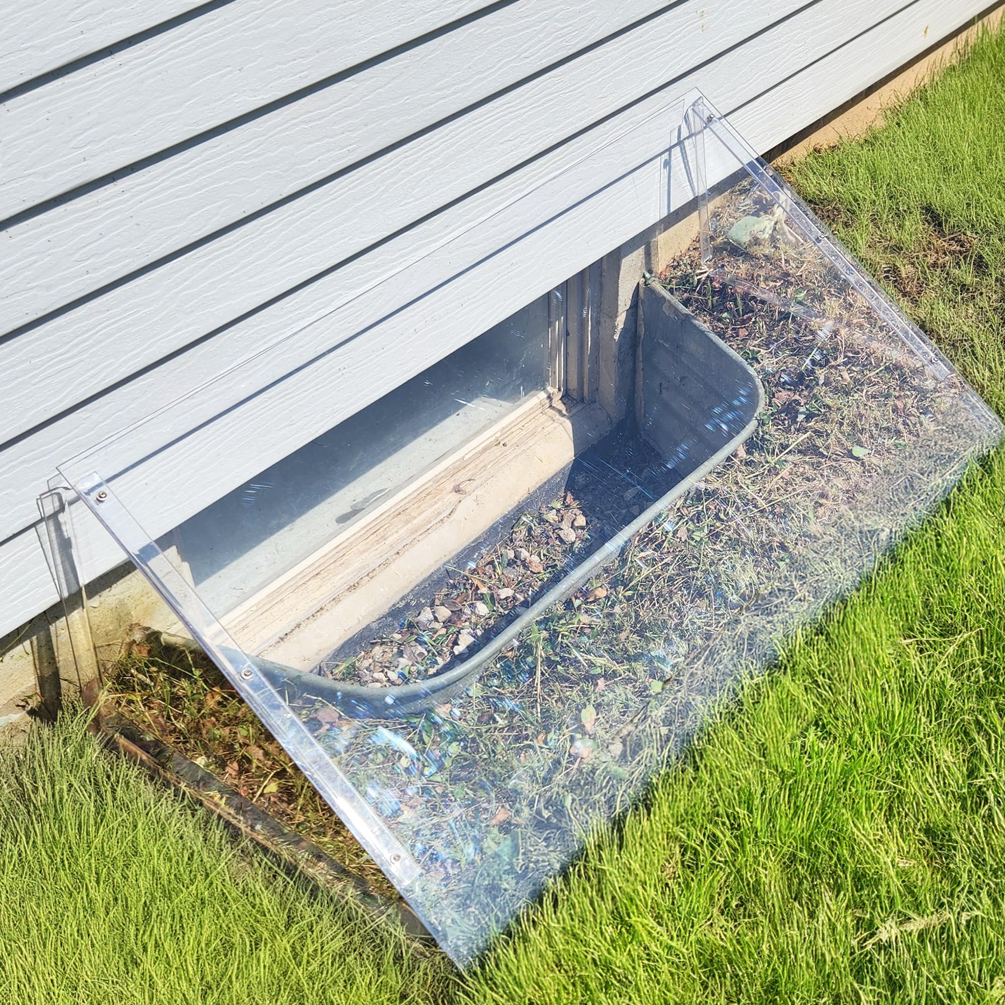 Window Well Supply Atrium Window Well Cover, 44" Length x 20" Width x ...