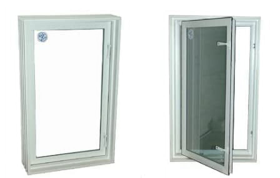 Window Well Supply White Vinyl Basement In-Swing Casement Egress Window ...