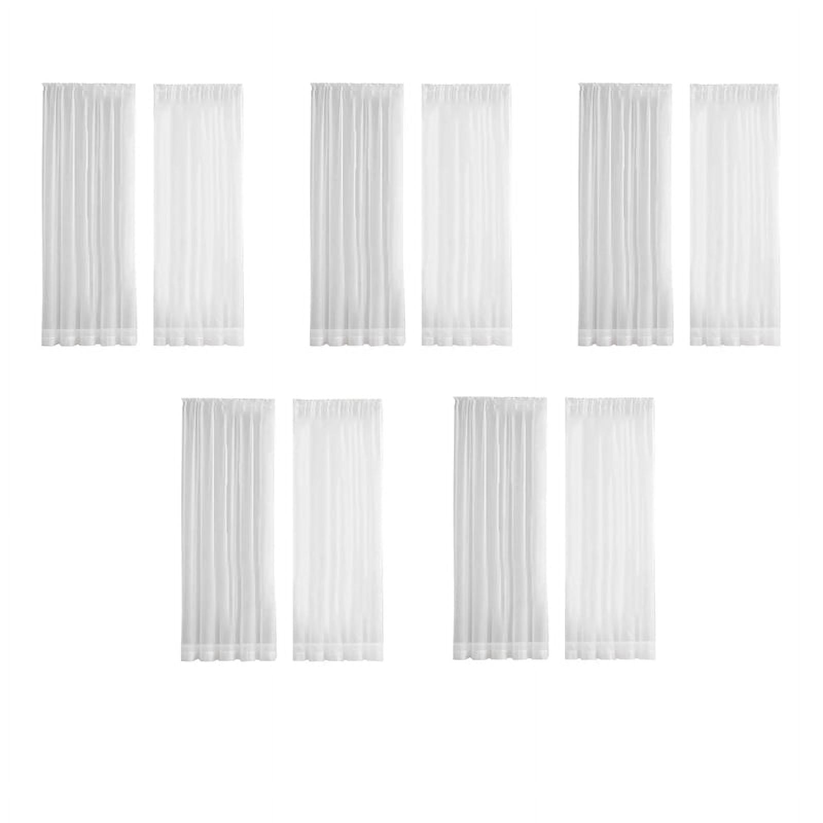 Window White Sheer Curtains 84 Inches Long 10 Panels Sheer White ...