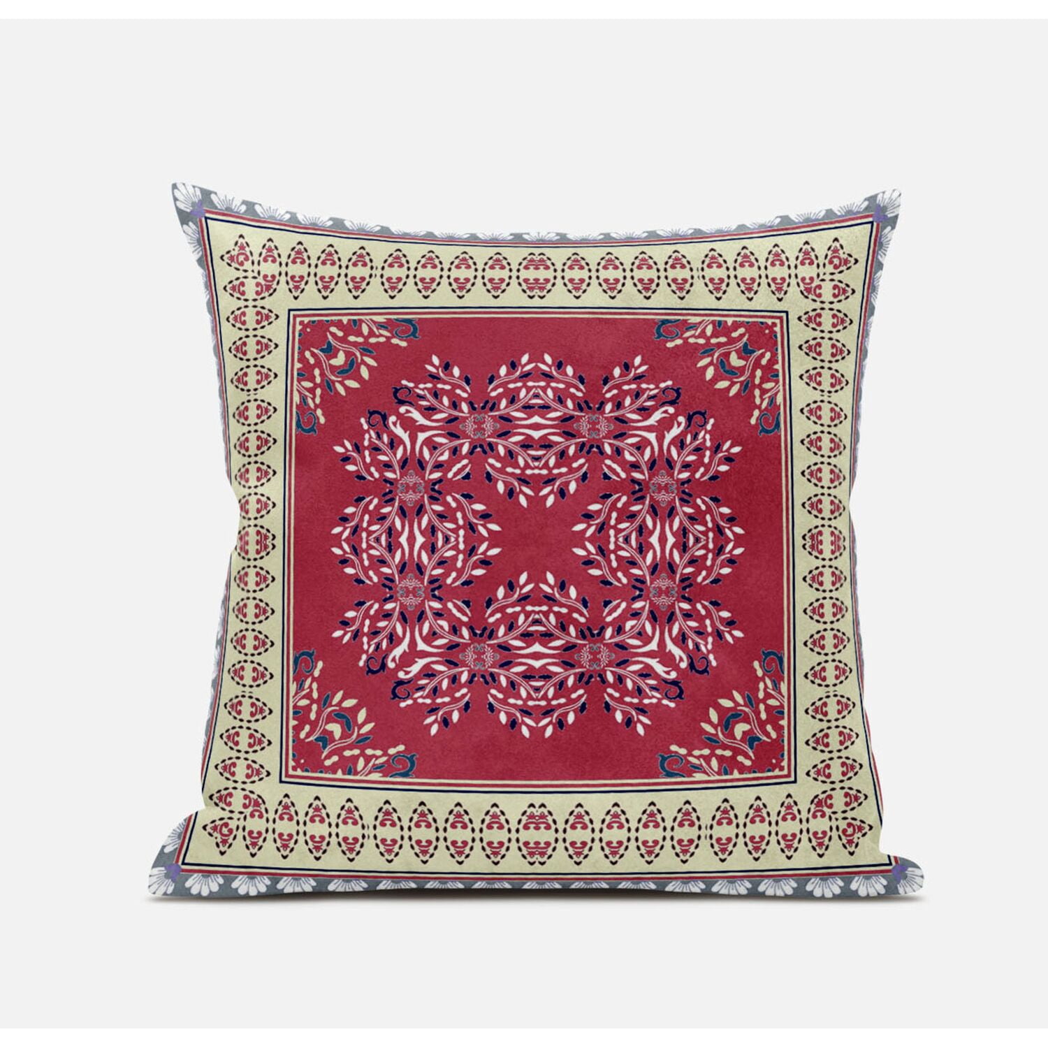 Window Wreath Palace Throw Pillow with Removable Cover in Blue Light ...