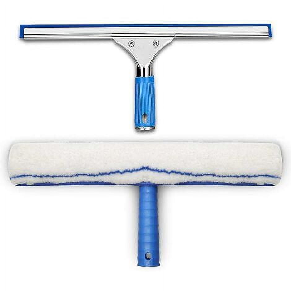 Window cleaning kit, window squeegee and microfiber cloth, shower ...