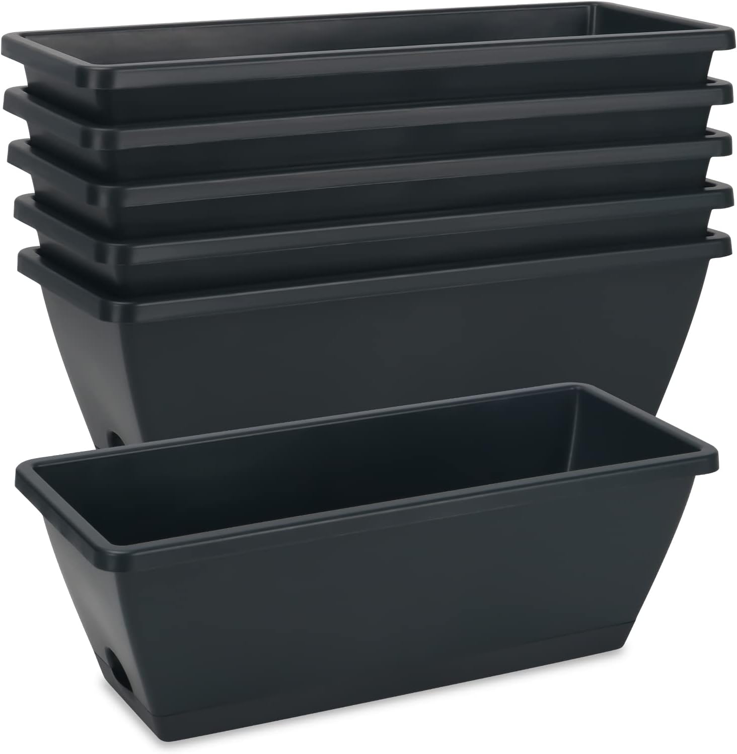 Window sill flower box, 6 sets of 17 inch plastic vegetable and flower ...