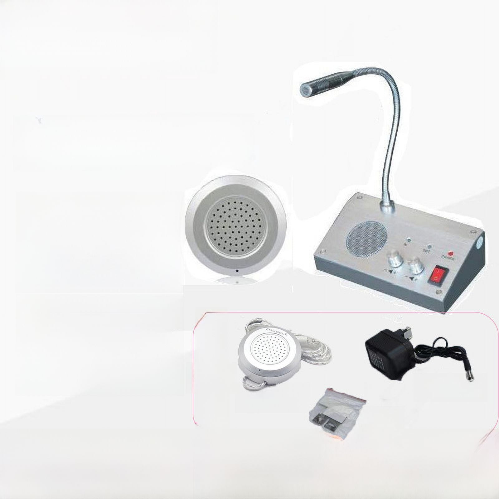 Window two-way intercom bank counter stall intercom mini loudspeaker ...