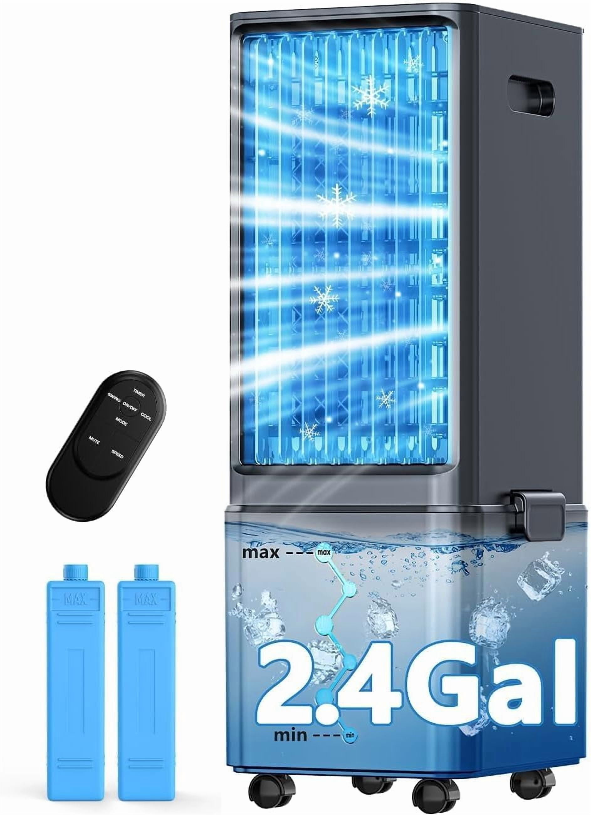 Windowless Air Conditioner w/ 4 Modes & 3 Speeds, Waterless Alert, 2.4 ...
