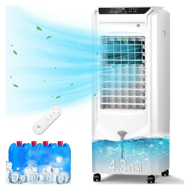 32 Portable Air Cooler 3 Speeds 12h Timer 4 2 Gal Swamp Cooler For