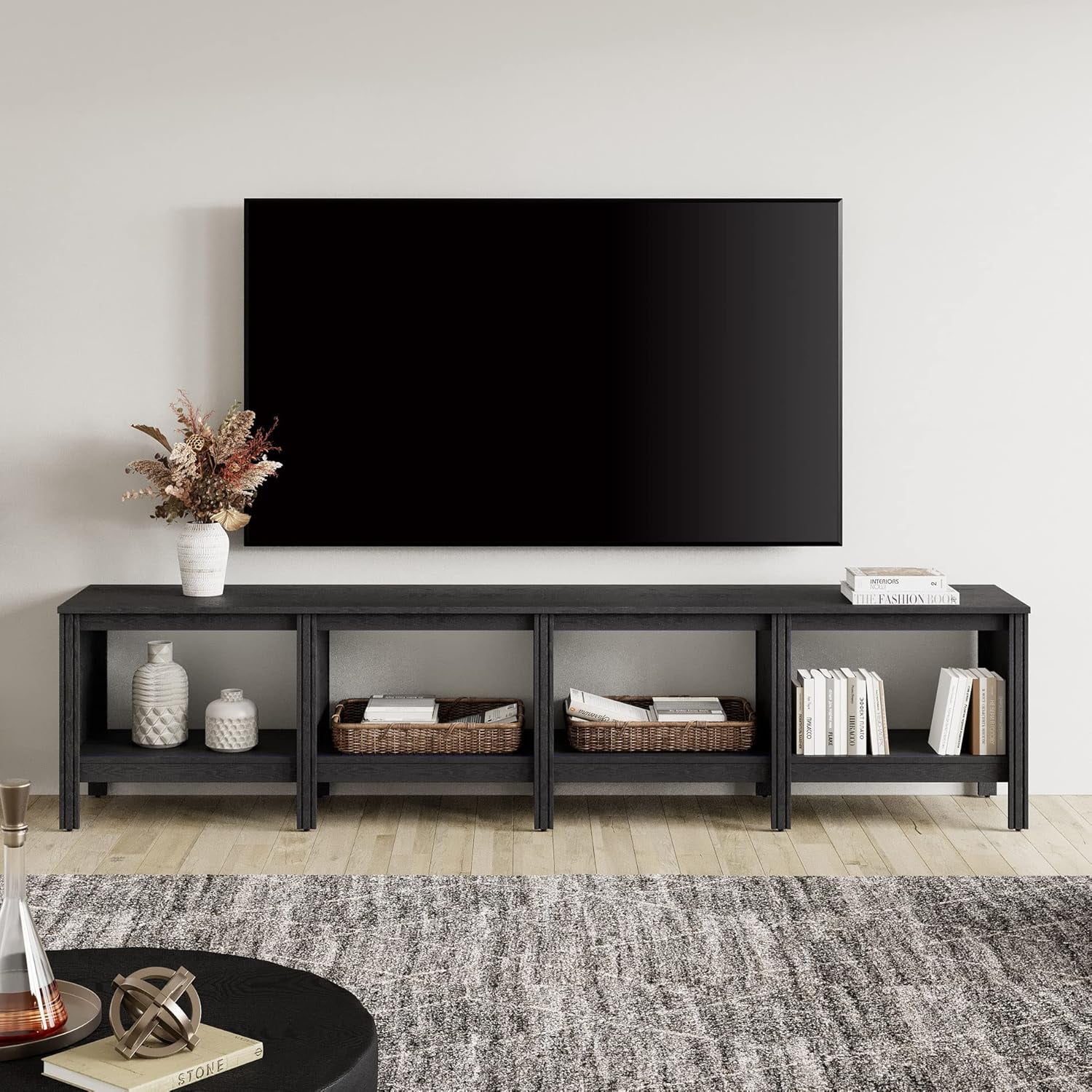 Windowpane Glass Door Tall TV Stand for TVs up to 65 - Walmart.com