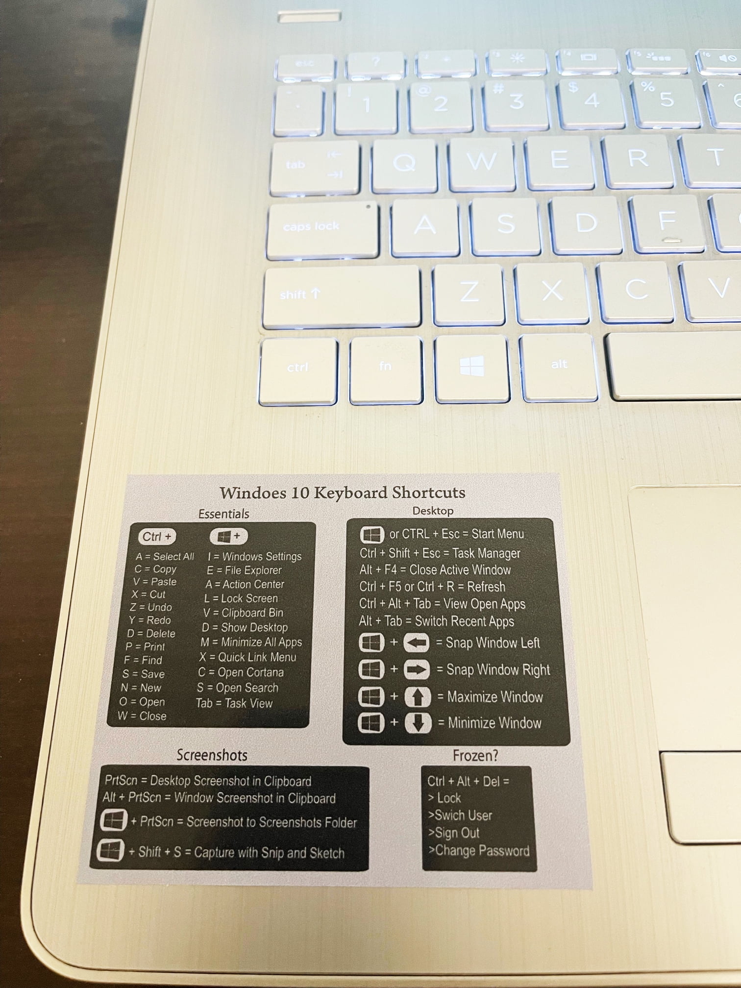 Windows 10 Reference Keyboard Shortcut Cheat Sheet Sticker 3.5"x3" any ...