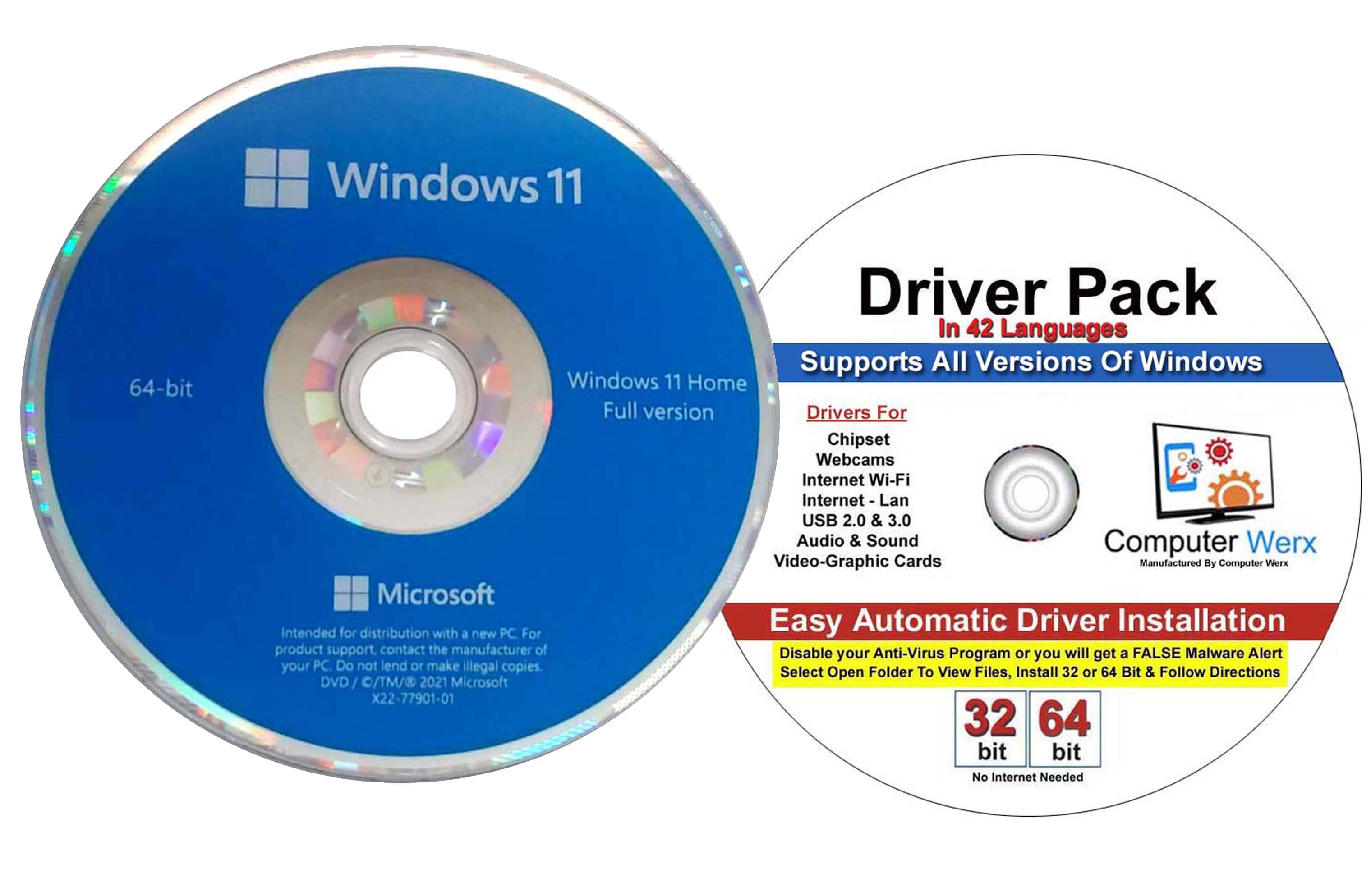 Windows 11 Home OEM 64 Bit DVD & Drivers Pack - Walmart.com