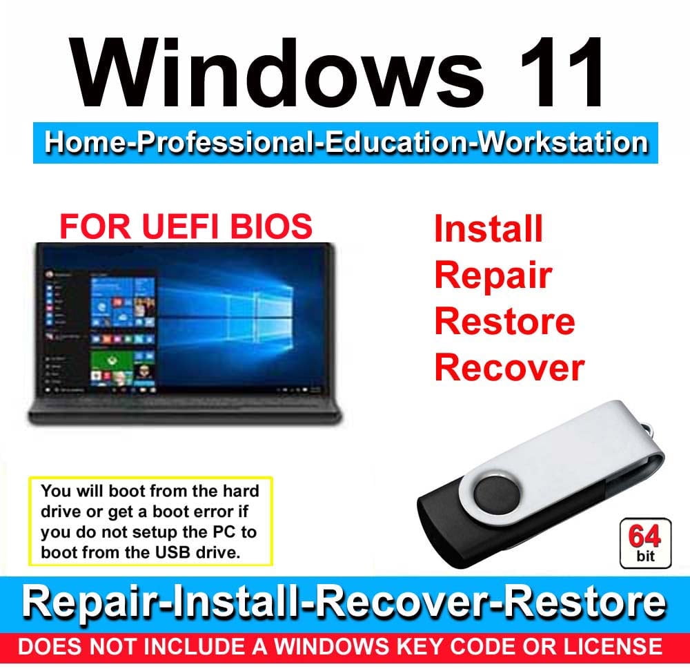 Windows 11 Reparar y Reinstalar USB Flash Drive - 64 Chile | Ubuy