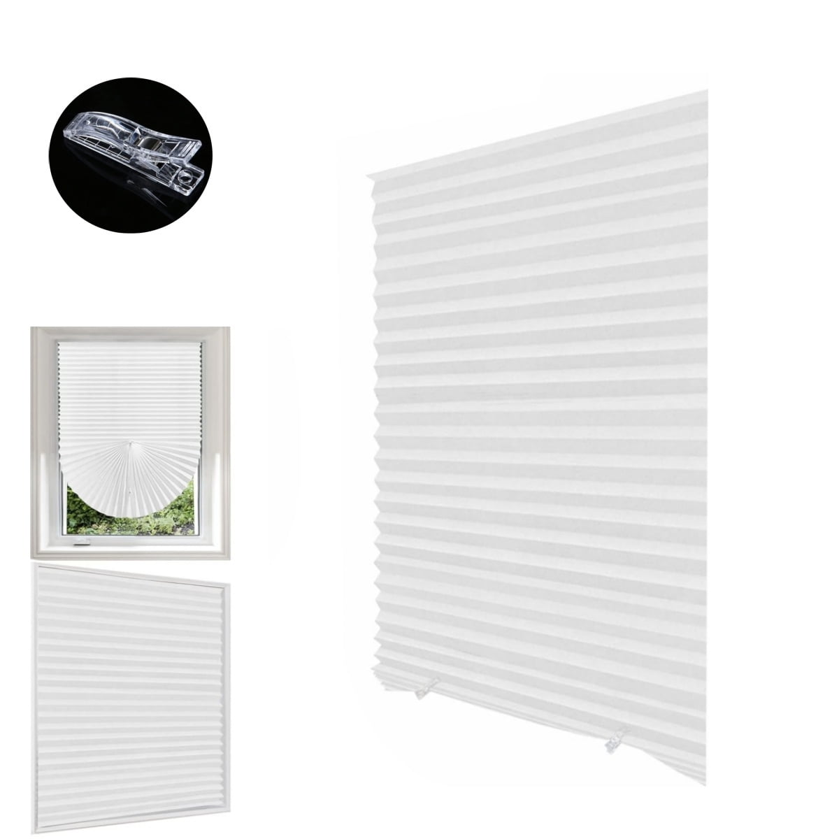 Windows Shades,2Pcs Portable Blinds for Home,No Drill Temporary Window ...