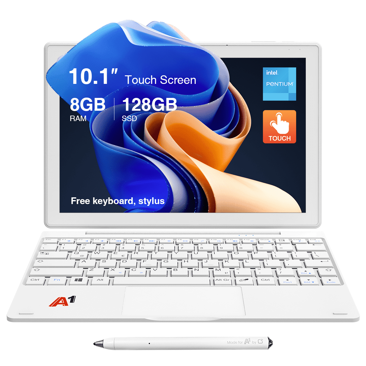 BiTECOOL Windows11 PRO Tablet, 10.1 Inch FHD Touchscreen 2-in-1 Laptop ...