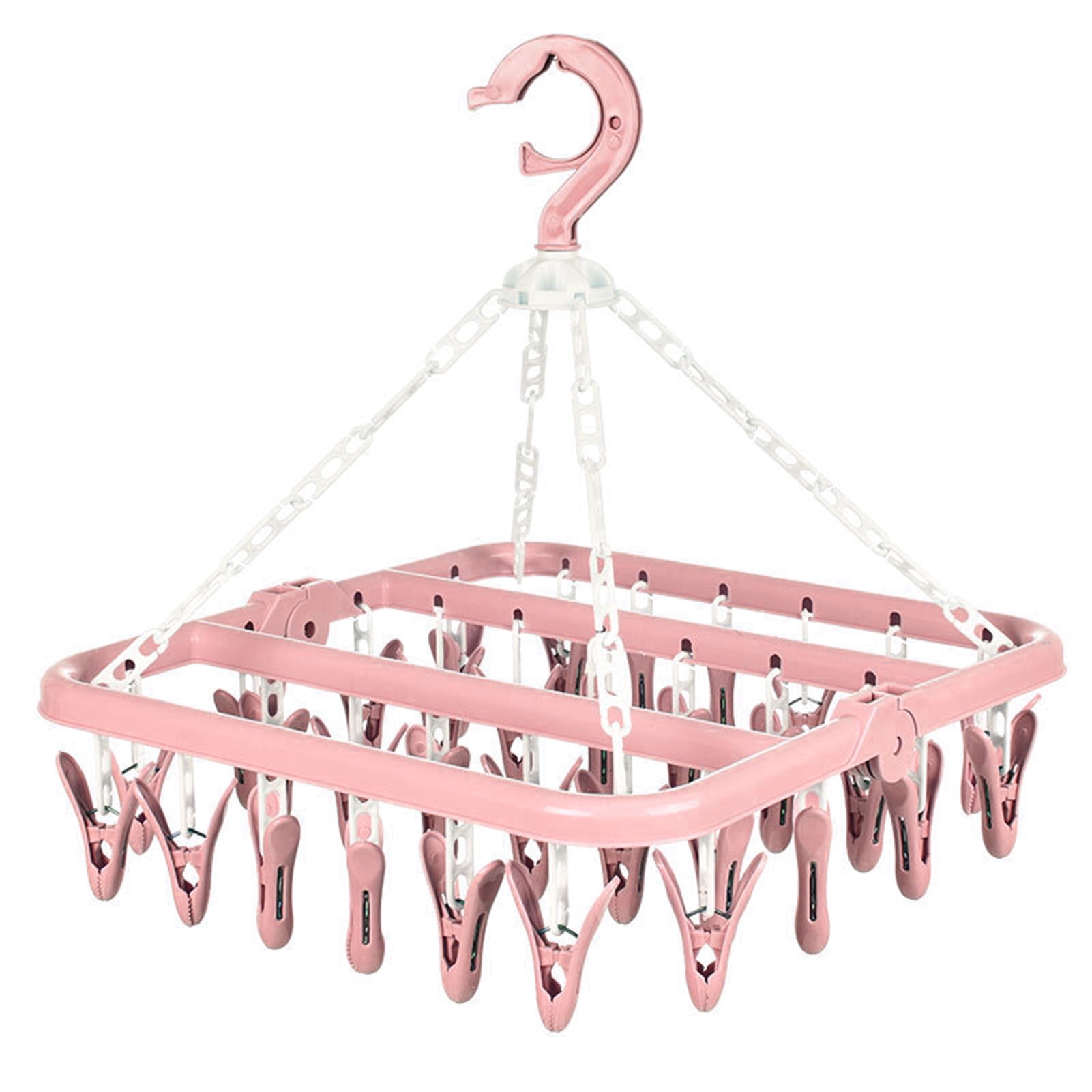 Windproof, 360° Rotation, Drying Rack in Pink for Household Use 32-Bit ...