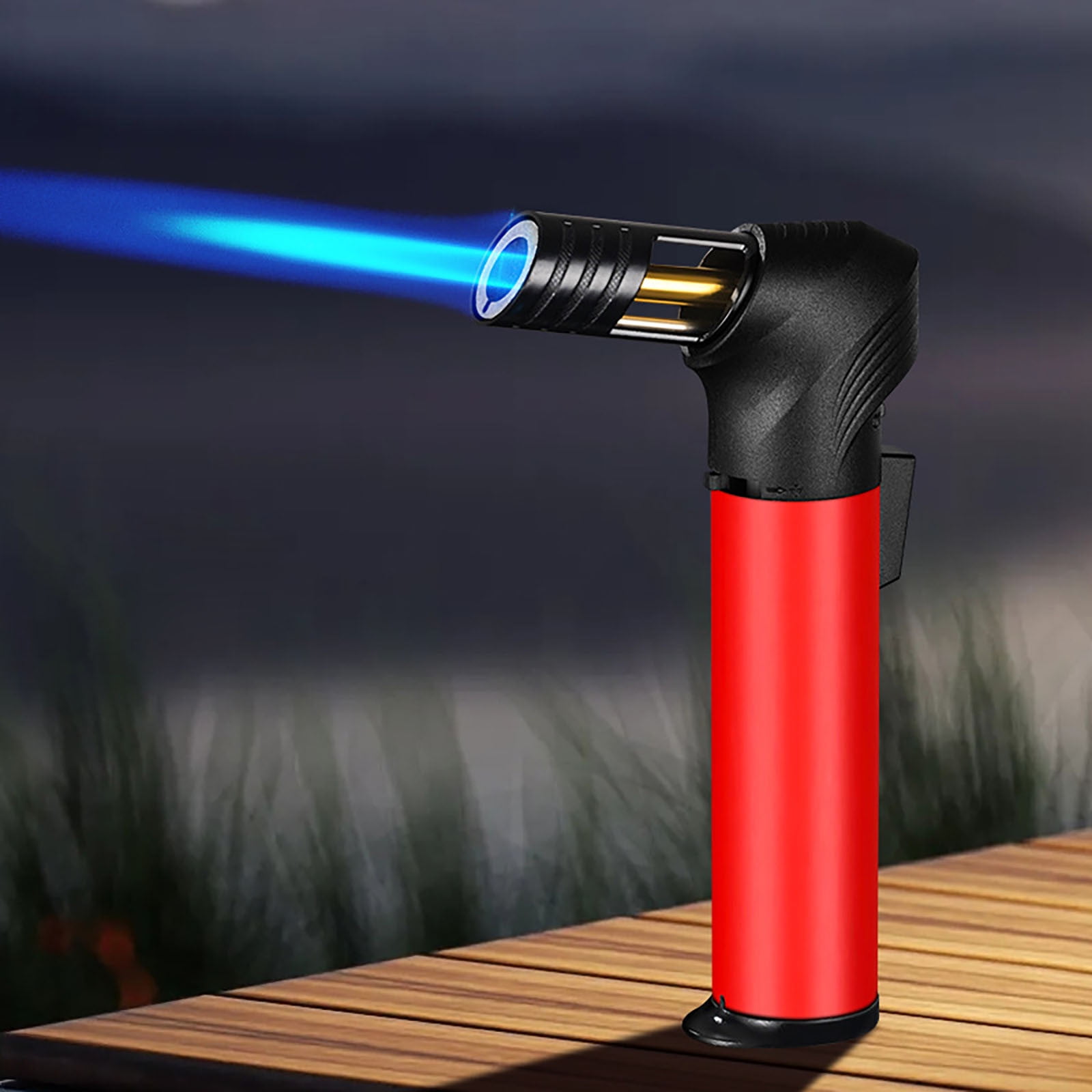 Windproof Adjustable Flame Butane Lighter | Rechargeable Portable Metal ...